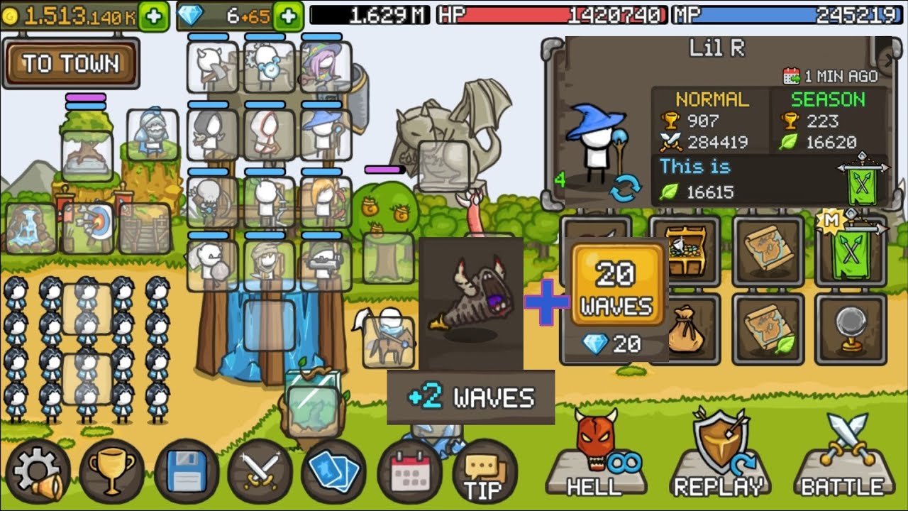 Grow Castle - Build for easy passage of waves with devil horn and wave ...