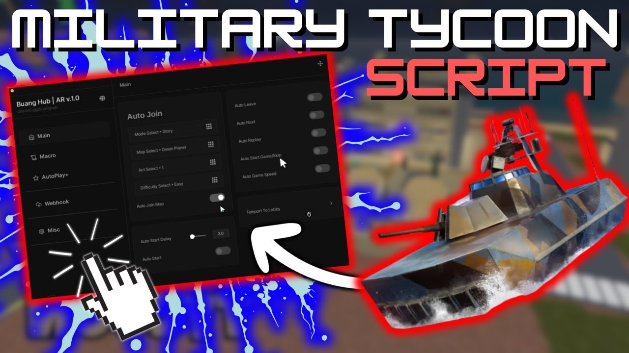 *NEW* Military Tycoon Script (PASTEBIN 2025) (AUTO BUILD , INFINITE ...