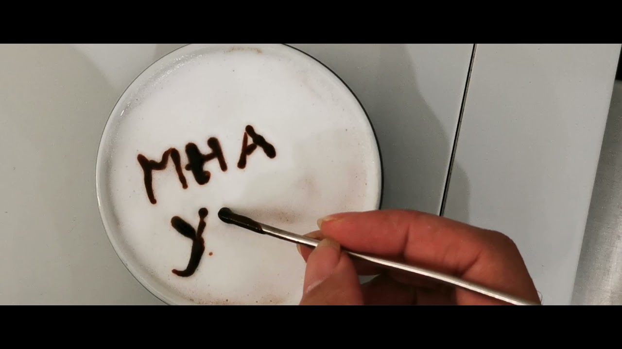Write your name on coffee - YouTube