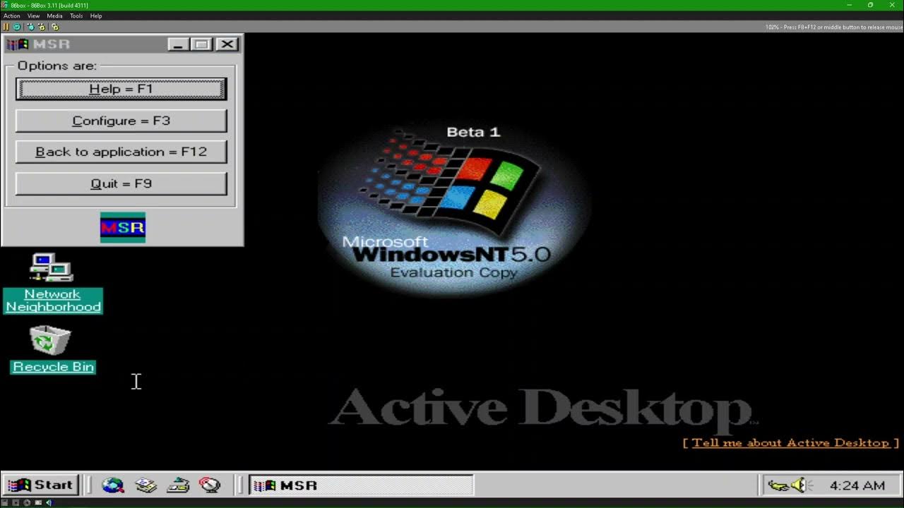 Microsoft Screen Reader - The Very First Version of Microsoft's Narrator (Windows NT 5.0 Build ...