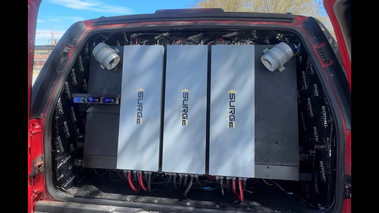 Insane Bass Demo: 9 Crossfire XT3 15s on 3 Surge 10K Amps at River At ...