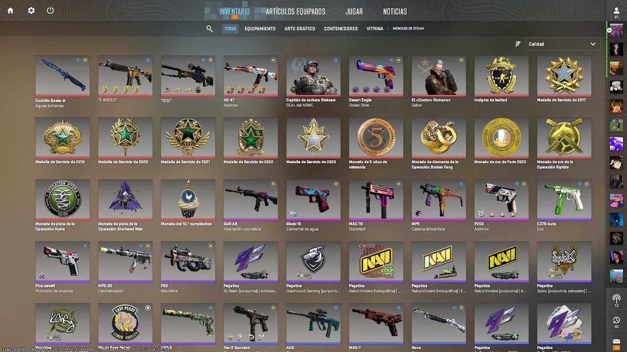 ASI SE VE MI INVENTARIO EN CS2 - YouTube