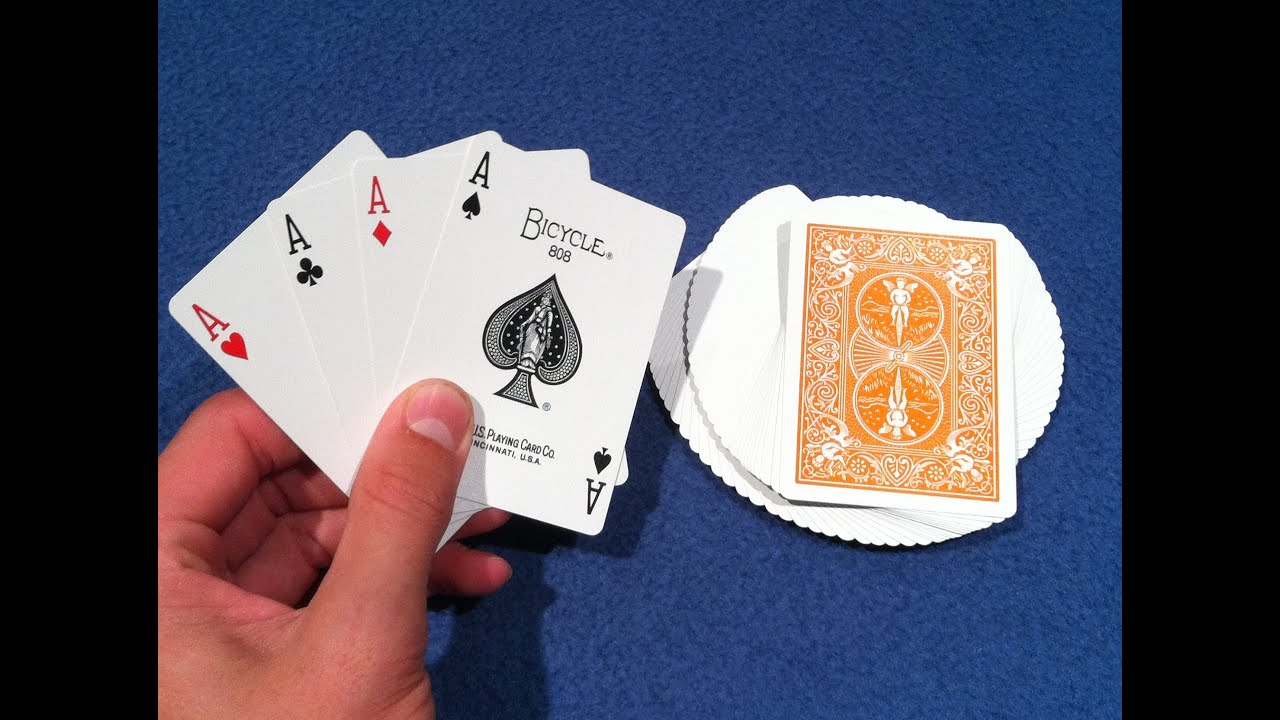 Attached Card Trick - Insane 4 Ace Trick - YouTube