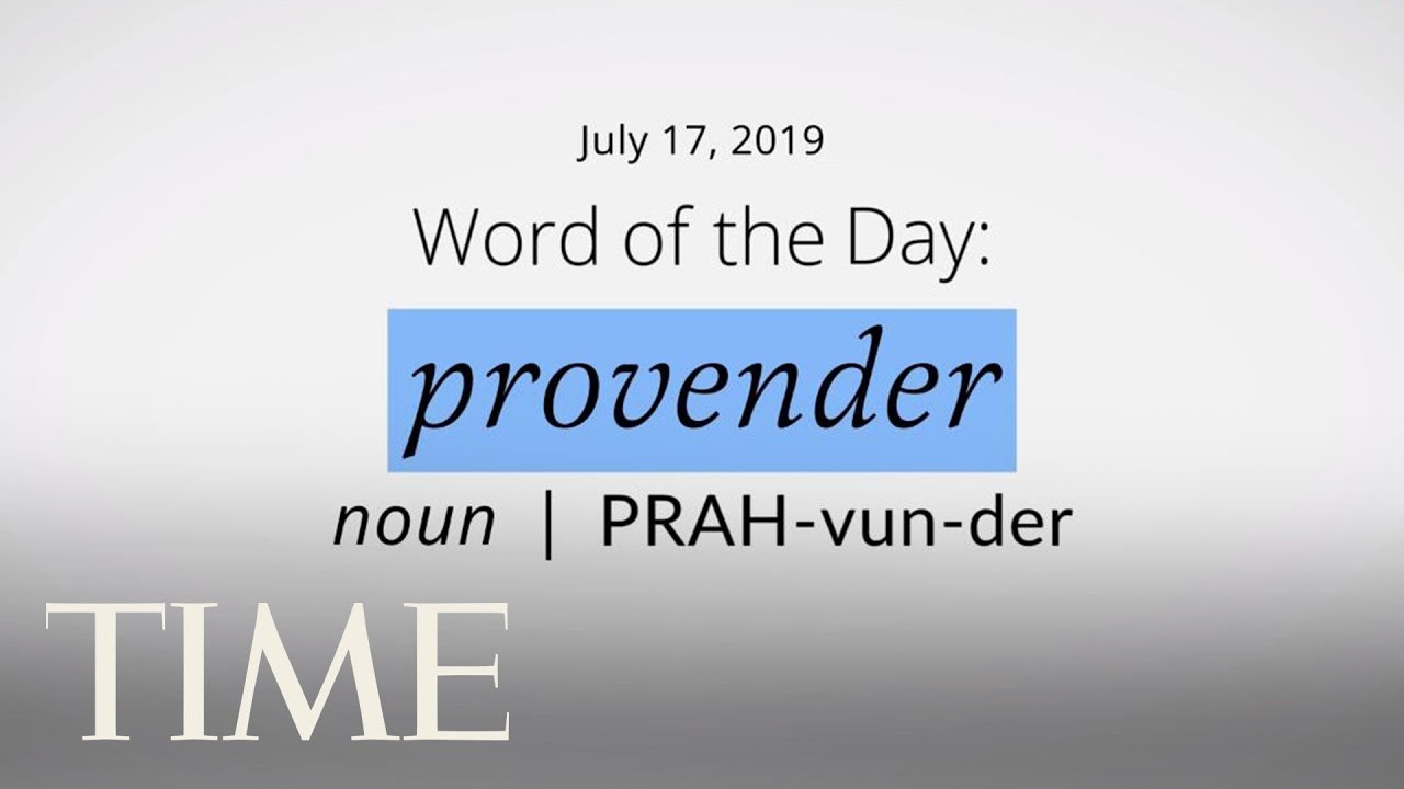 Word Of The Day: PROVENDER | Merriam-Webster Word Of The Day | TIME ...