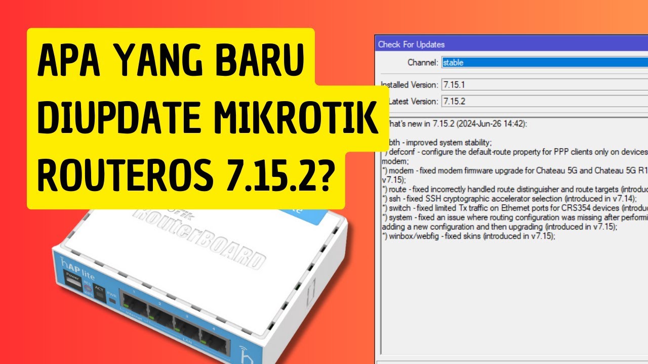 Update Mikrotik RouterOS 7.15.2 - YouTube