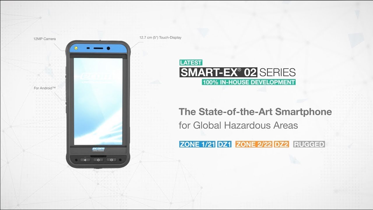 ecom Smart-Ex® 02 Smartphone & Visor-Ex® 01 Smart Glasses combined ...