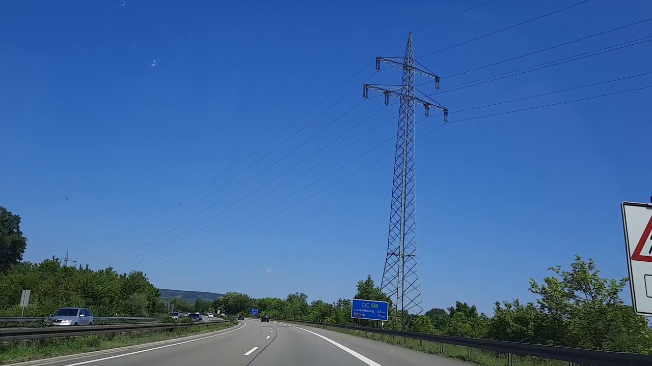 Driving experience and beautiful country side in German Highway ...