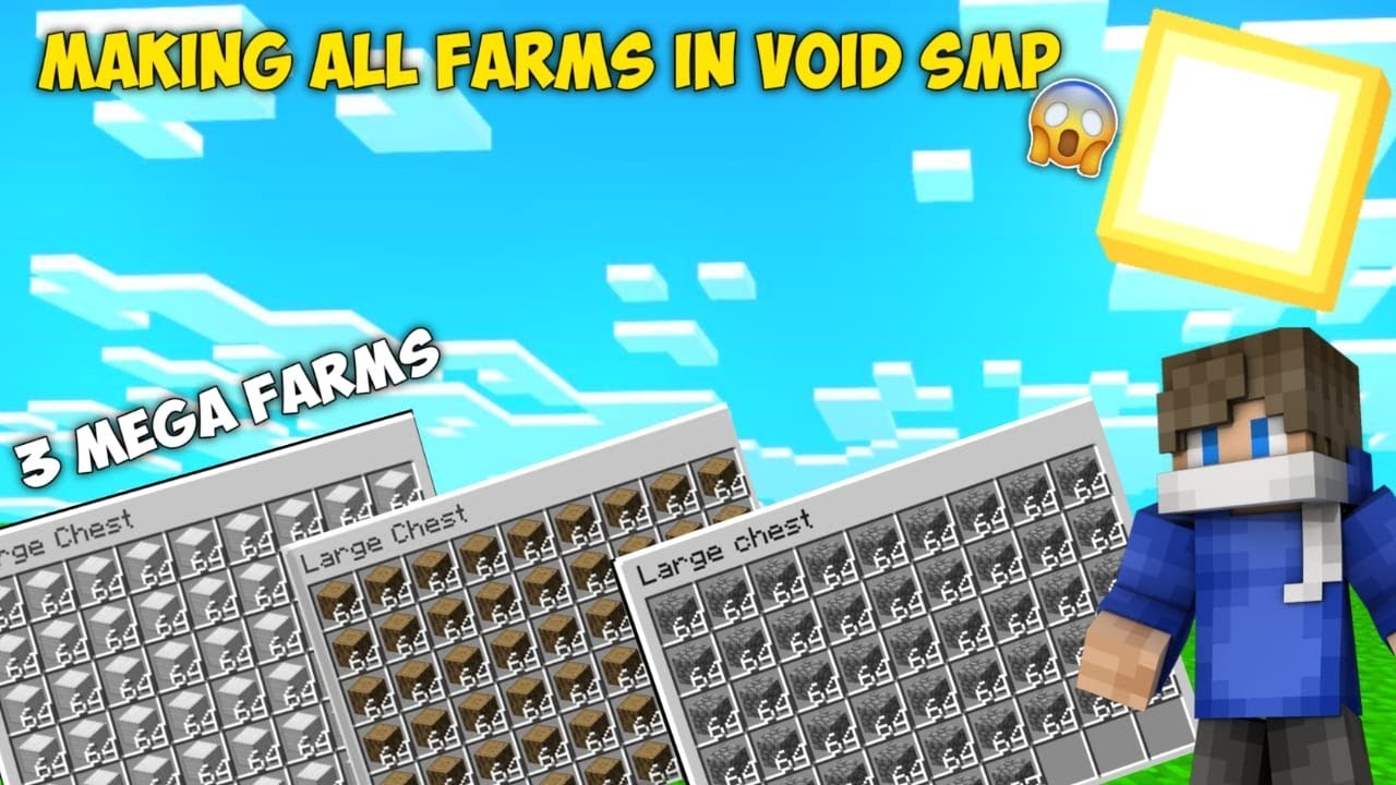 MAKING ALL MINECRAFT FARMS IN VOID SMP || LIVE|| VOID SMP ||DAY #4 ...