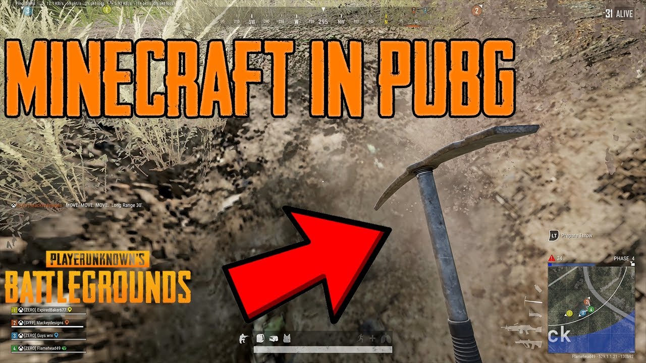 "Minecraft" Strategy In PUBG? - YouTube