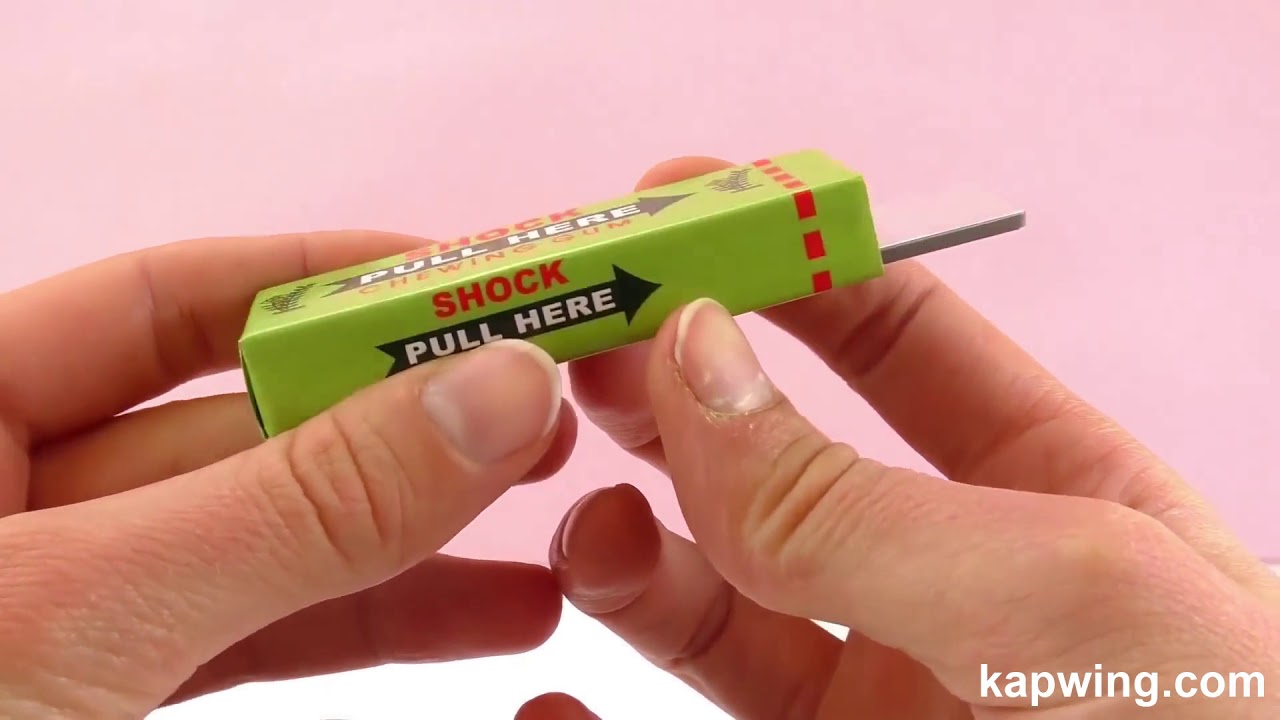 Joke Toy Electric Shock Shocking funny Chewing gum - YouTube