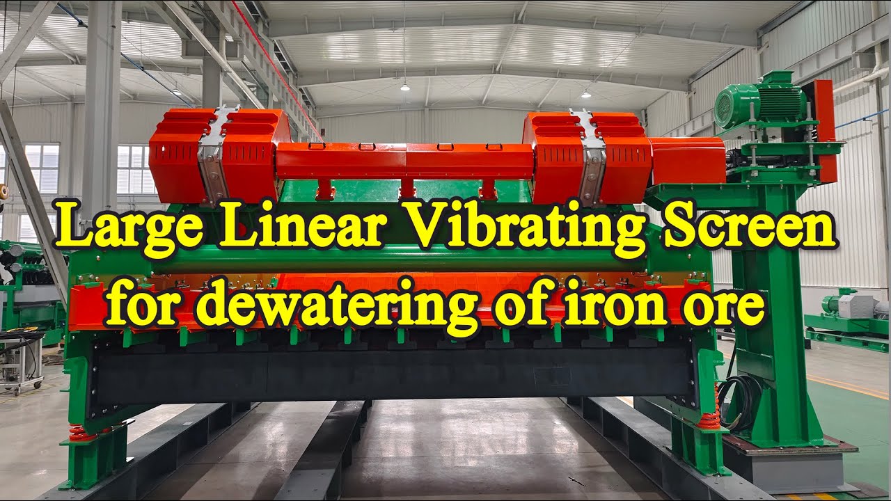 Large Linear Vibrating Screen for dewatering of iron ore - YouTube