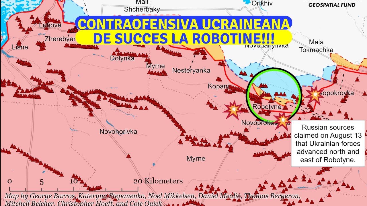 Contraofensivă ucraineană de succes la Robotine! - YouTube