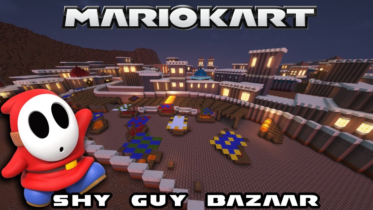 3DS Shy Guy Bazaar REMADE in Minecraft! (Mario Kart 7) - YouTube