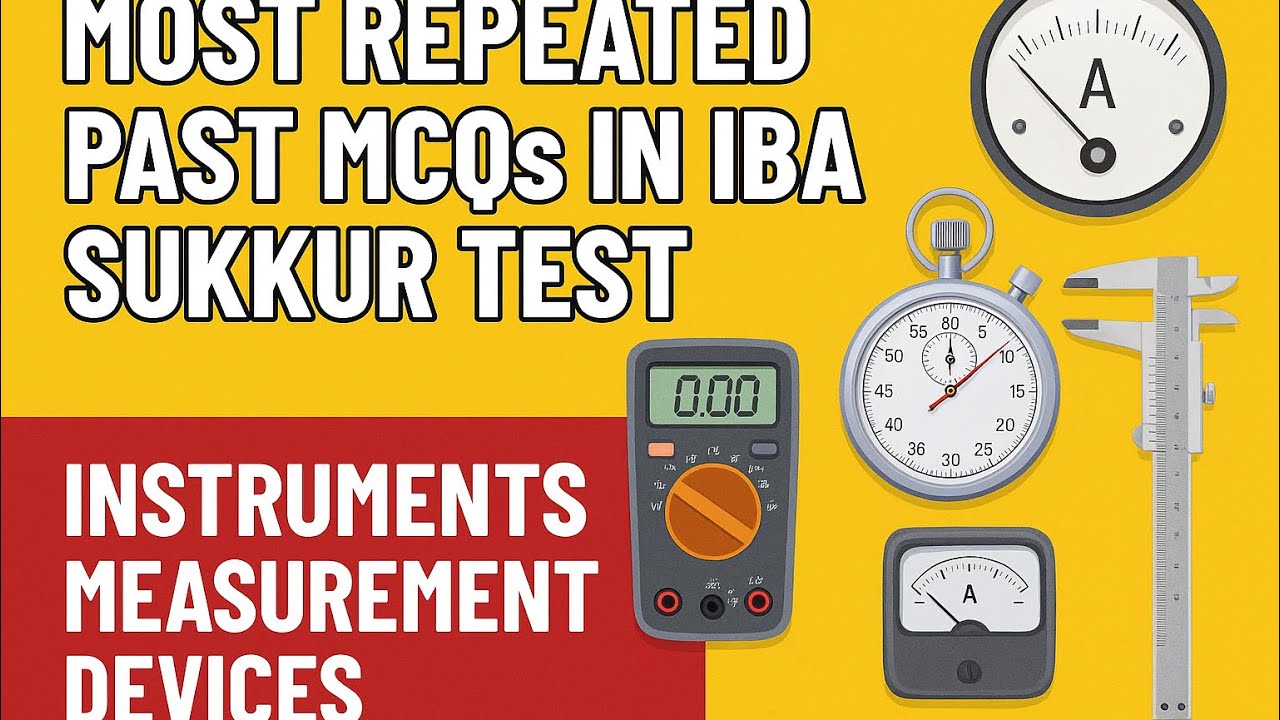 STS IBA sukkur past papers most repeated mcqs | Which instrument is used to check ? All mcqs ...