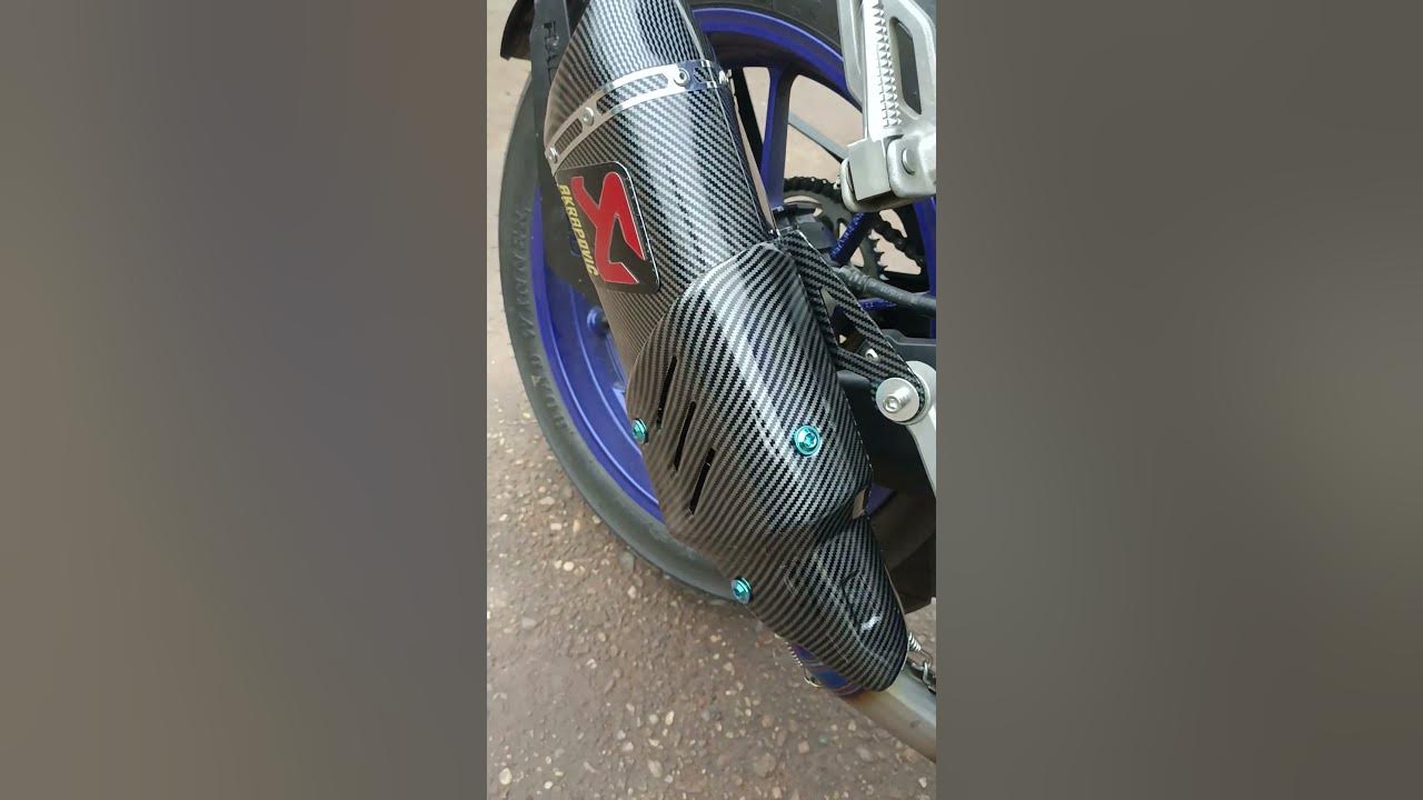 r15v3 độ full titanium pô r2 carbon - YouTube