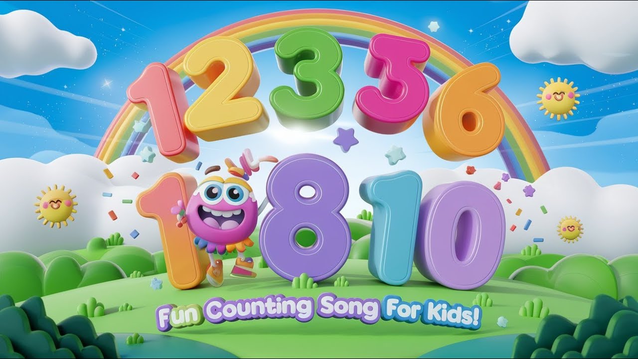 Fun Counting Song for Kids | Learn Numbers 1 to 10 with Dancing Numbers ...