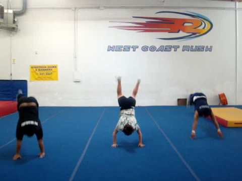 Double Toe Touch Back Handspring - YouTube