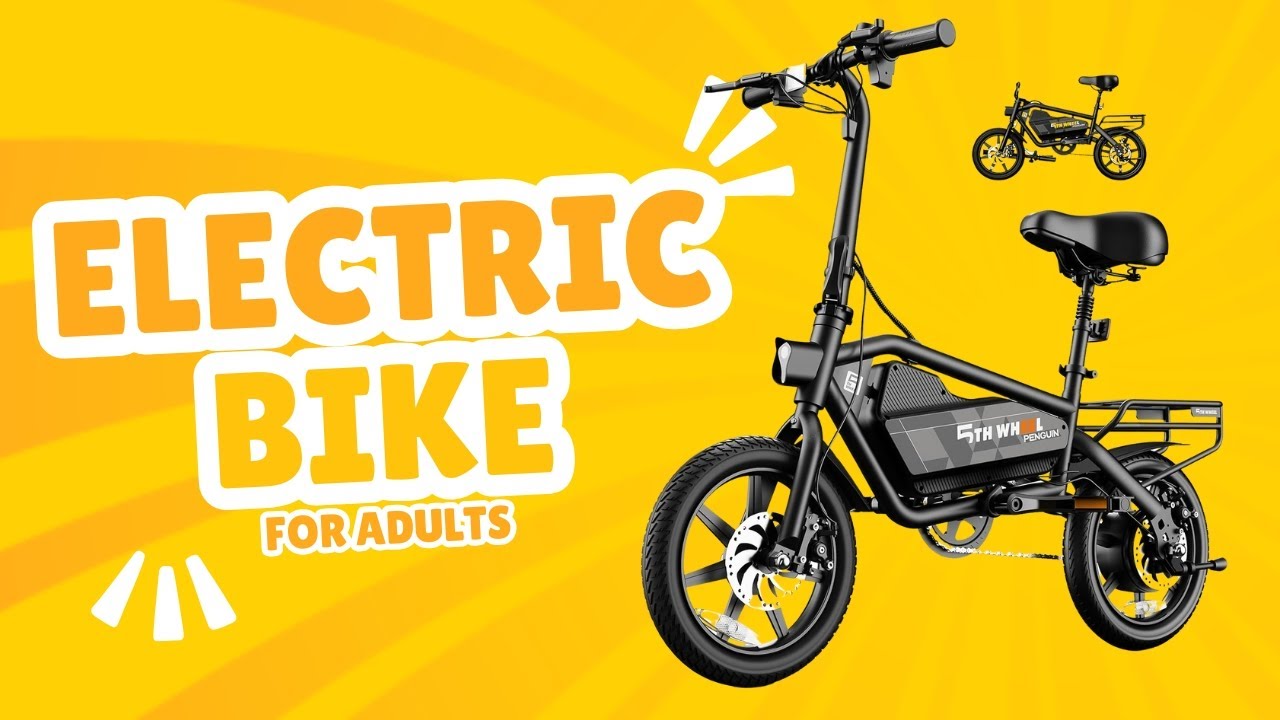 5TH WHEEL Penguin Electric Bike: Compact Foldable Mini Ebike with ...