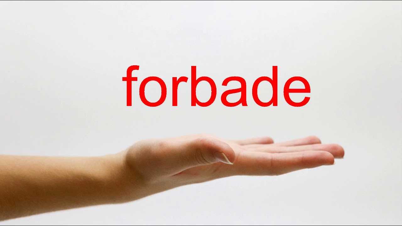 How to Pronounce forbade - American English - YouTube