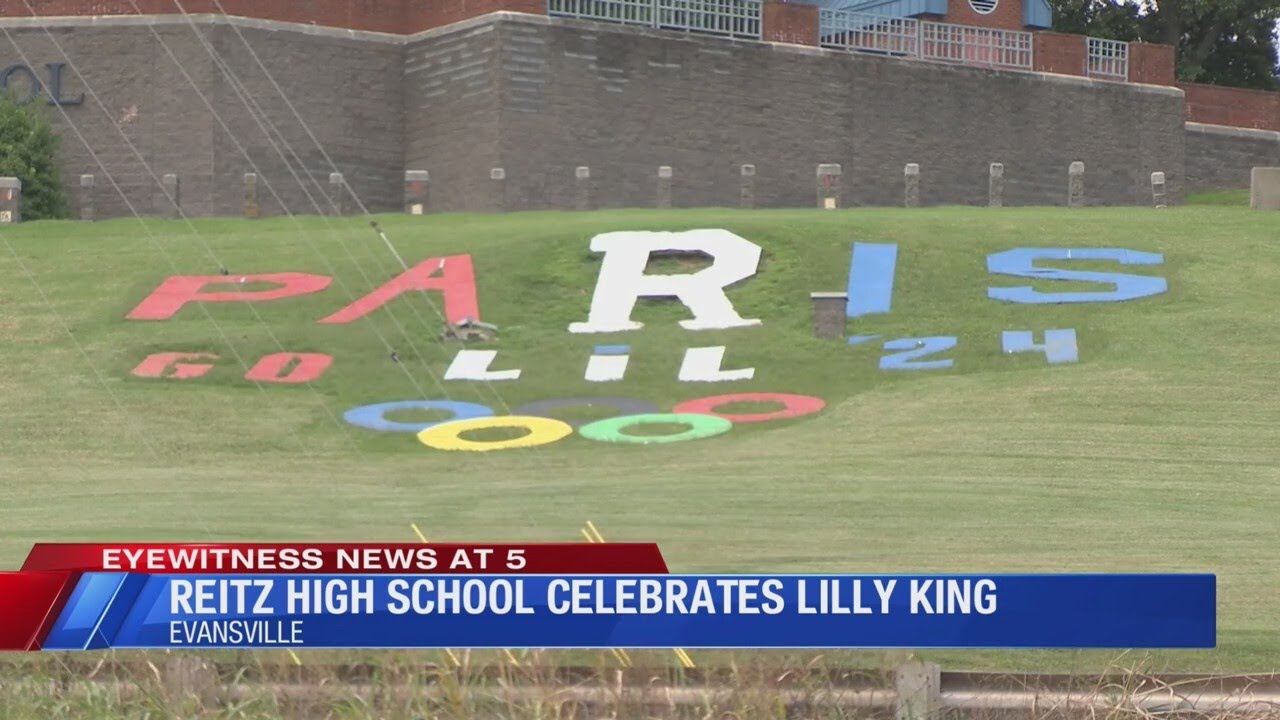 Reitz High School celebrates Lilly King - YouTube