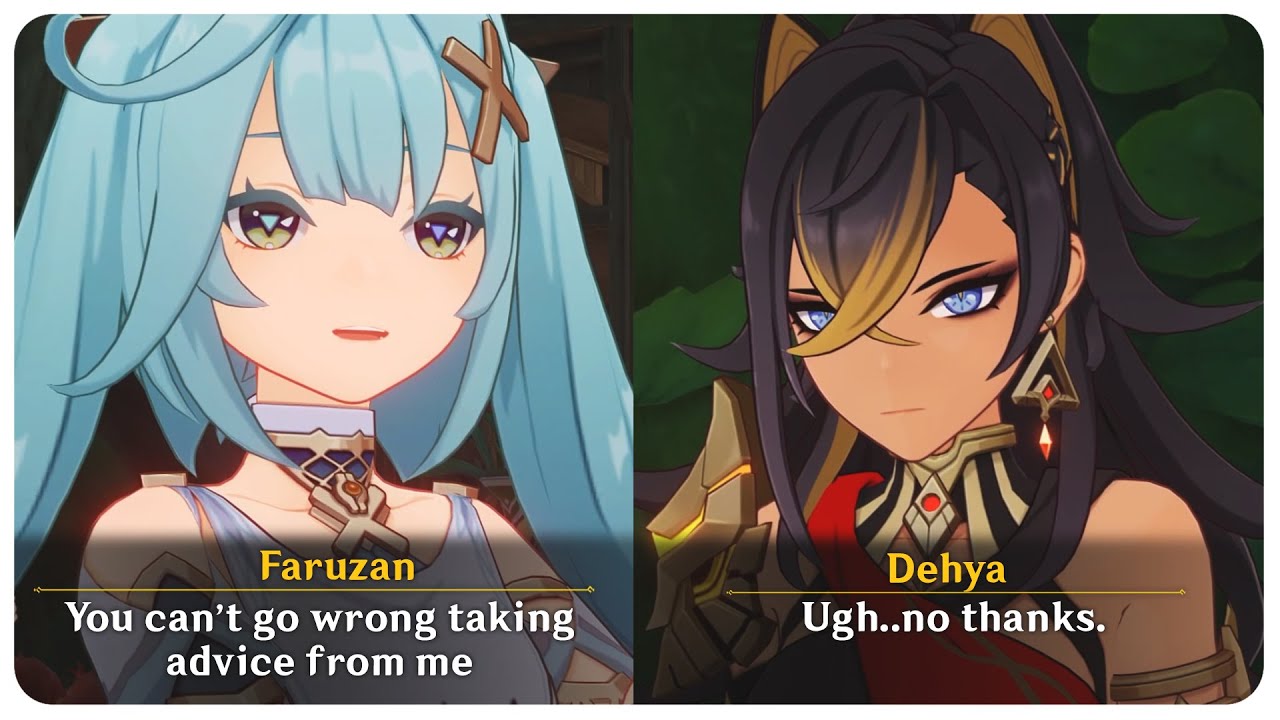 Faruzan gives Fashion Advice to Dehya and Candace (Cutscene) | Genshin ...