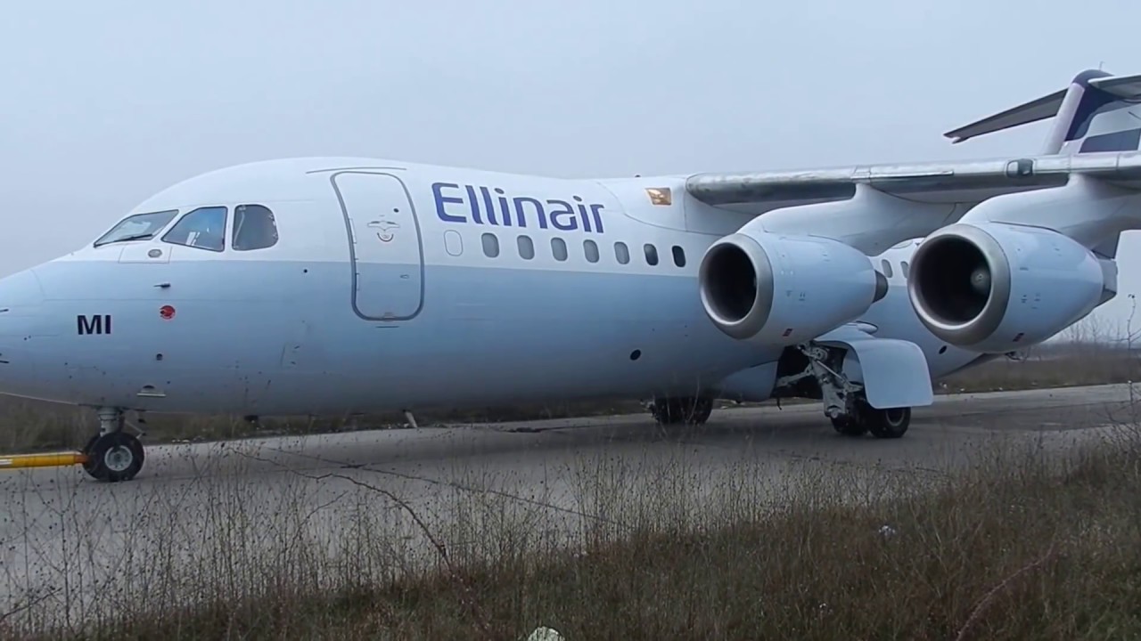 Ellin Air Avro RJ 85 Reg. SX-EMI - YouTube