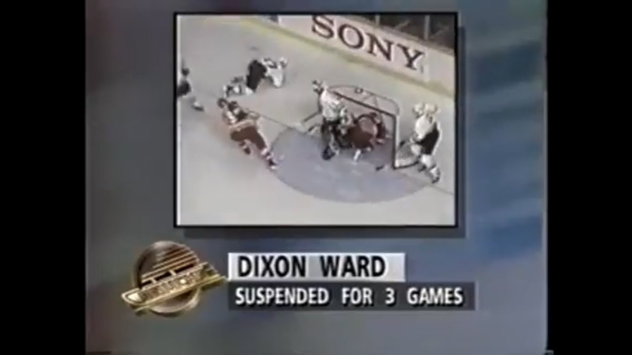 Dixon Ward suspended 3 games 10/9/93 - YouTube