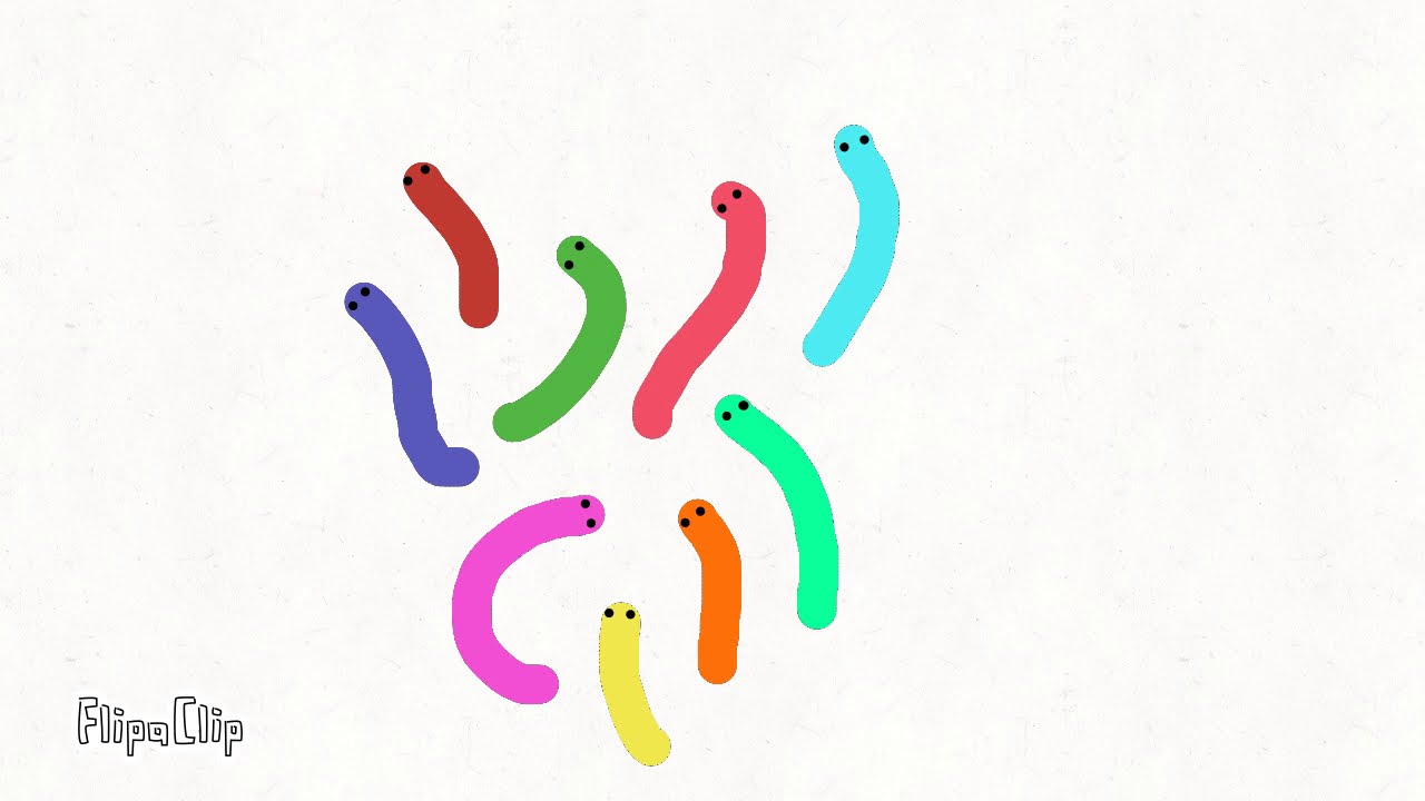 Easy & simple animation | Colourful worms - YouTube