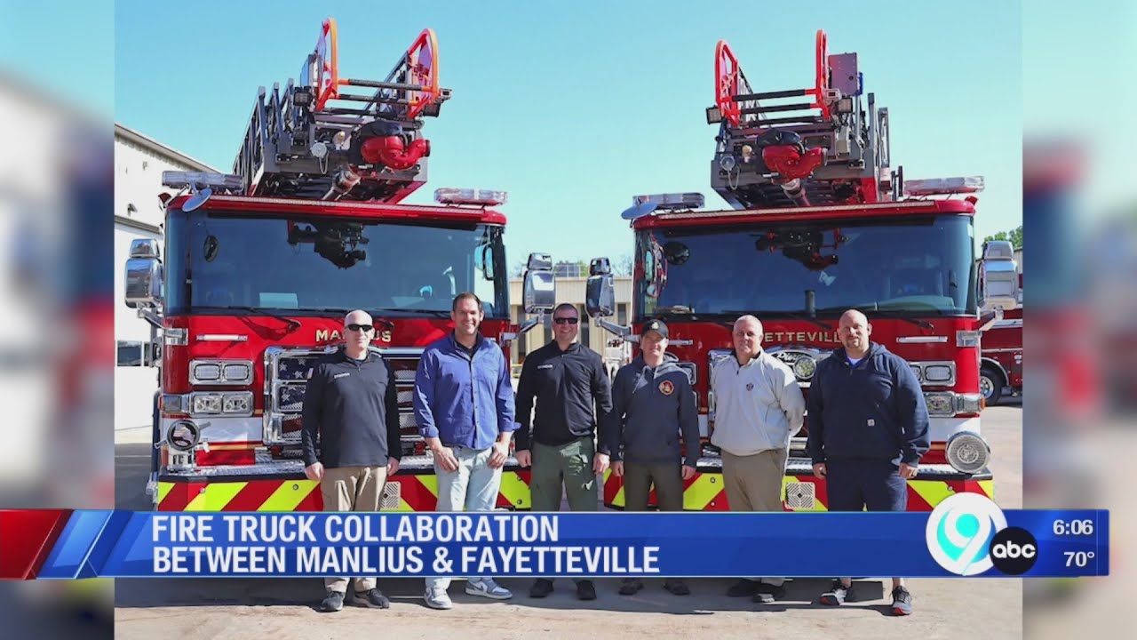 Fire truck collaboration between Manlius and Fayetteville - YouTube