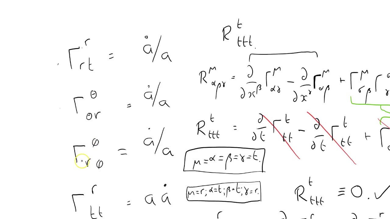 cos 09 Riemann Christoffel curvature tensor by hand - YouTube