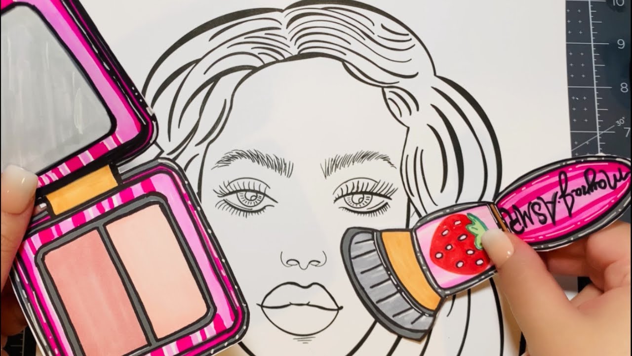 ASMR | Paper Makeup 💄 So Satisfying - YouTube