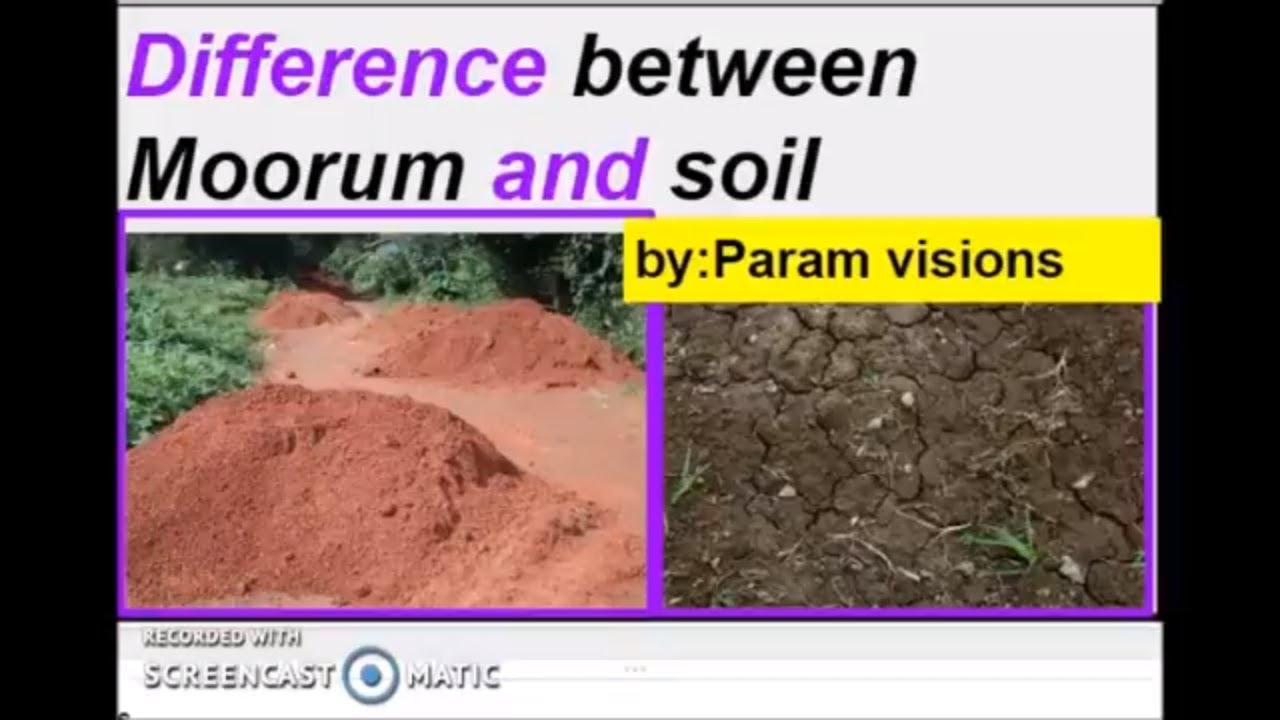 Difference between moorum and soil/What is moorum and soil? - YouTube