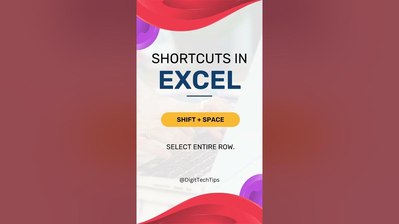 Advanced Excel Shortcuts | Select entire row - YouTube