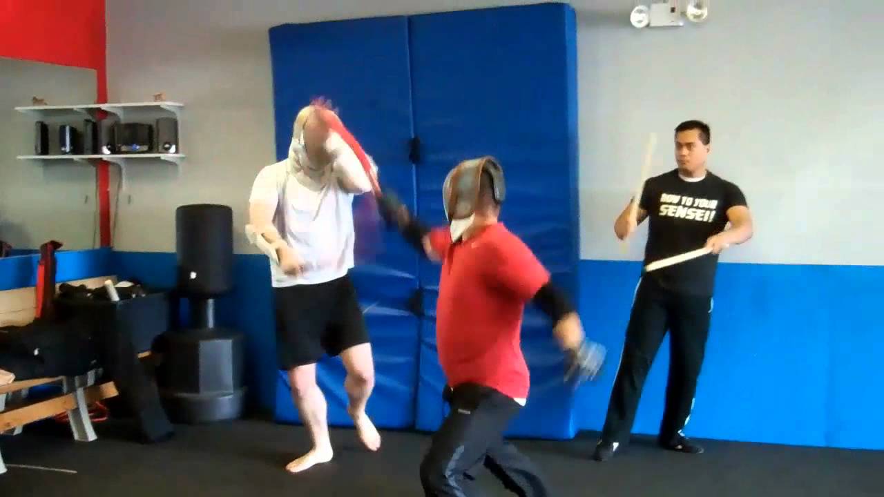 Weapon's Self-Defense: Full contact stick fighting Round 2 - YouTube