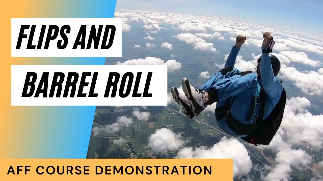 Becoming a skydiver | Flips above the clouds | Freefall course ...