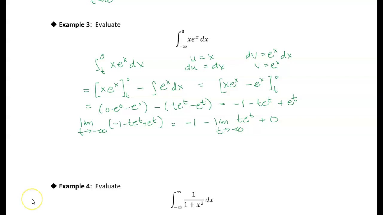 7.6 Improper Integrals: Example 3 - YouTube