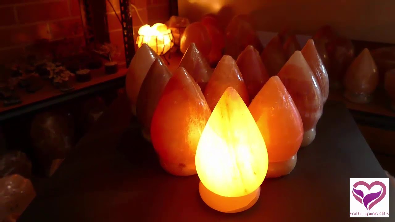 Tear Drop Carved Himalayan Salt Lamps - YouTube