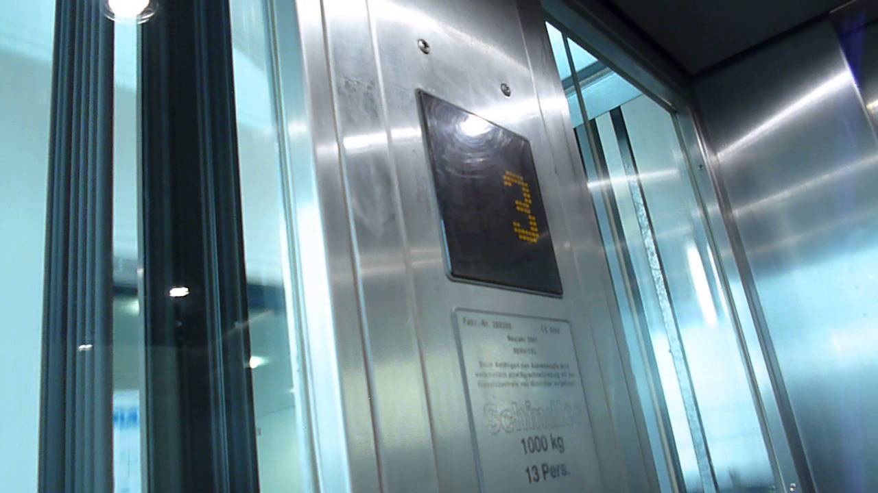 Fast Schindler EuroLift MRL Traction Glass Elevator near Holstenstraße ...