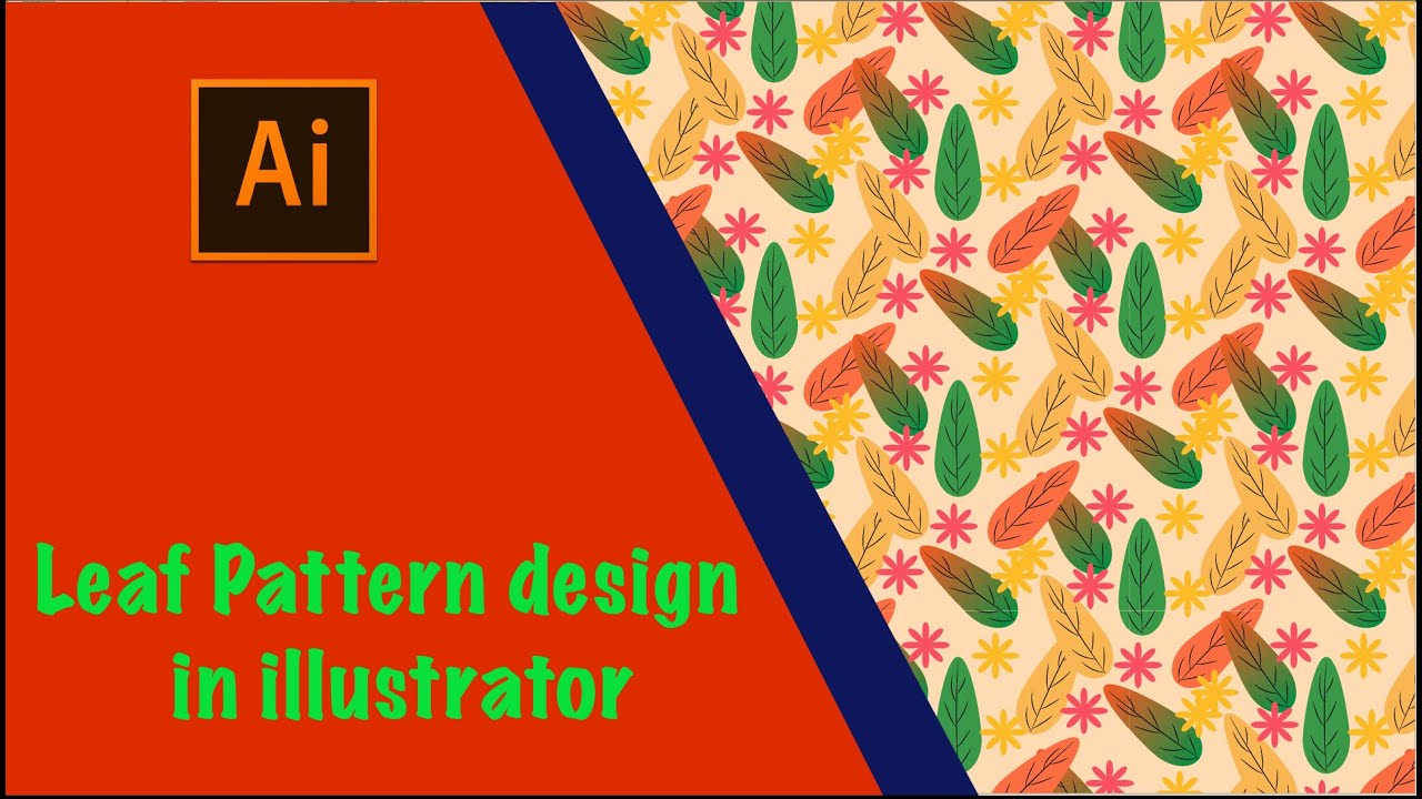 Leaf Pattern Design in illustrator - YouTube