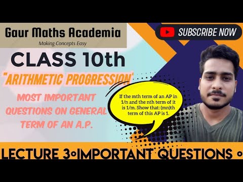 ARITHMETIC PROGRESSION | MOST IMPORTANT QUESTIONS Part 2 | GENERAL TERM ...