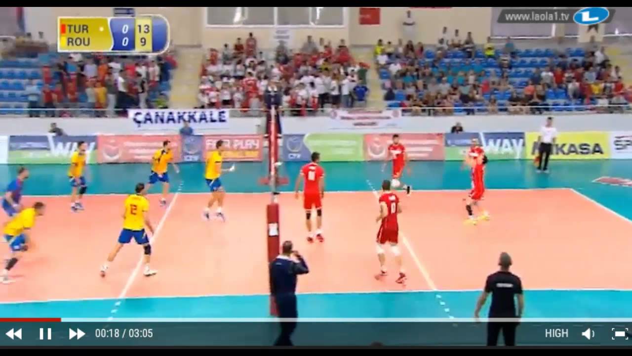 Türkiye - Romanya (Turkey vs. Romania) CEV European League 2015 - YouTube