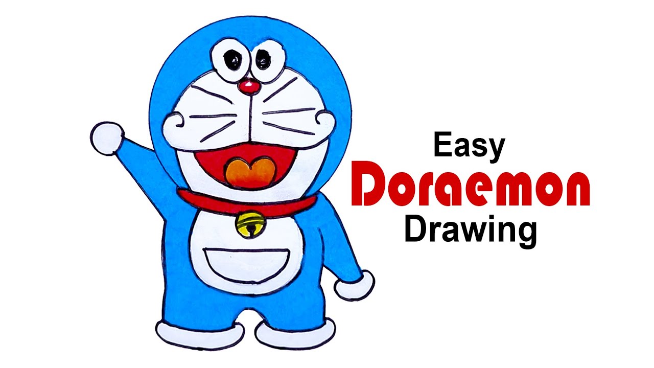 How to draw Doraemon step by step in easy way | Draw Doraemon step by ...