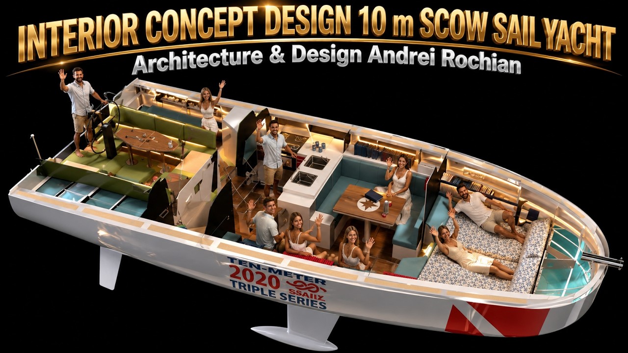 INTERIOR CONCEPT DESIGN 10 m SCOW Sail Yacht Architecture&Design Andrei ...