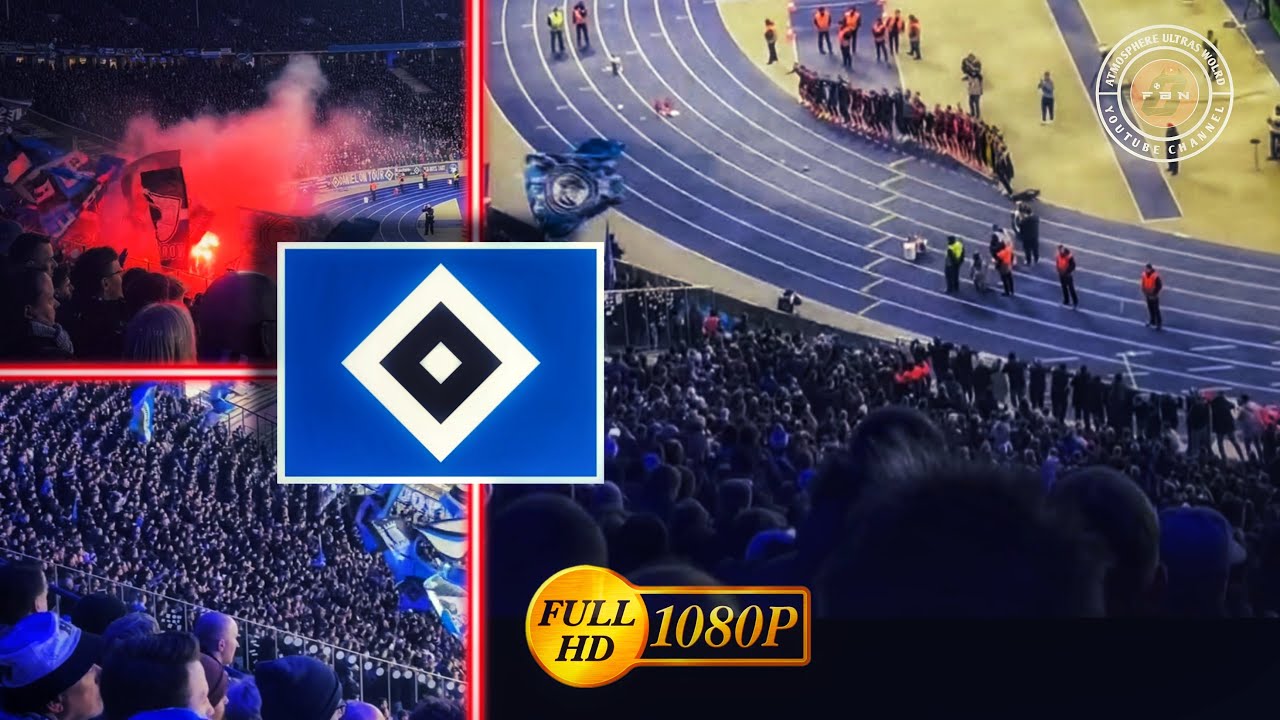 🔵⚪⚫ 10.000 HSV FANS PYRO SHOW SUPERB CHANTS IN OLYMPIASTADION ...