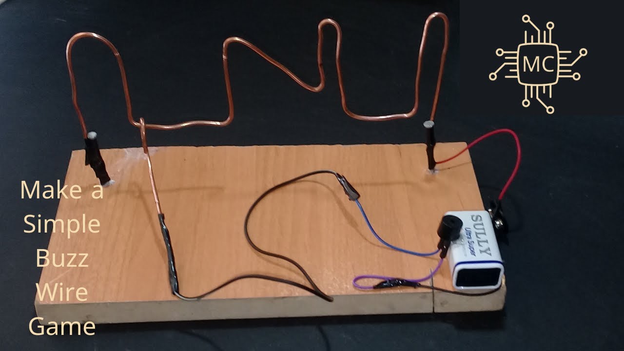 How To Make a Simple Buzz Wire Game - YouTube