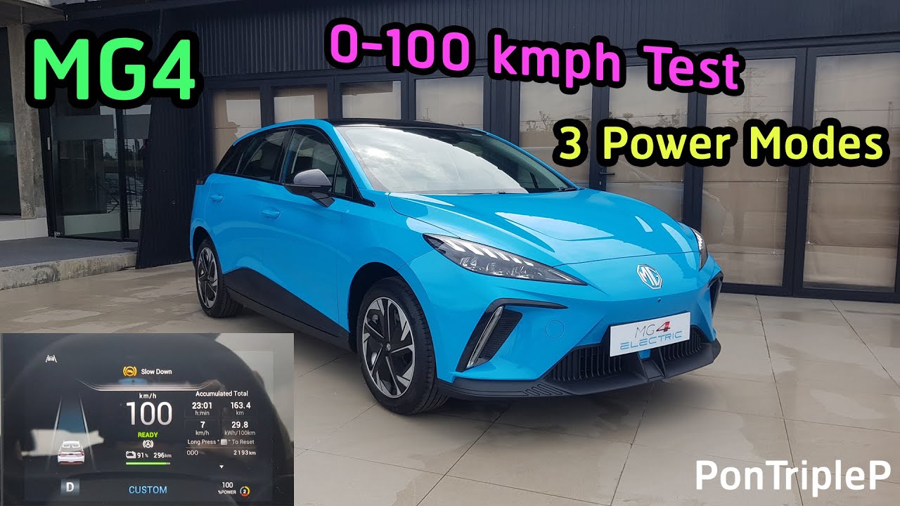 0-100kmph MG4 Test 3 Power Modes (Wet Condition) - YouTube