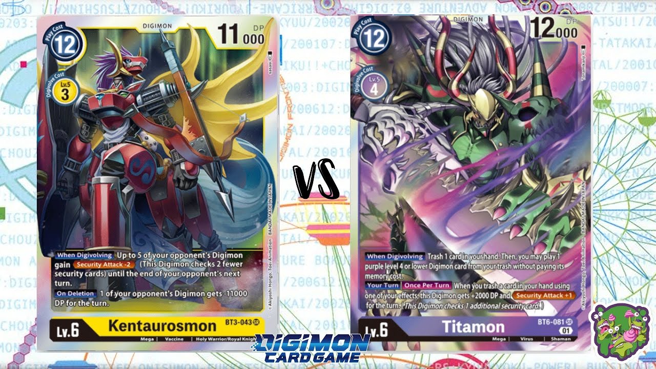 DIGIMON TCG: Kentaurosmon (Yellow) vs Titamon (Purple) - YouTube