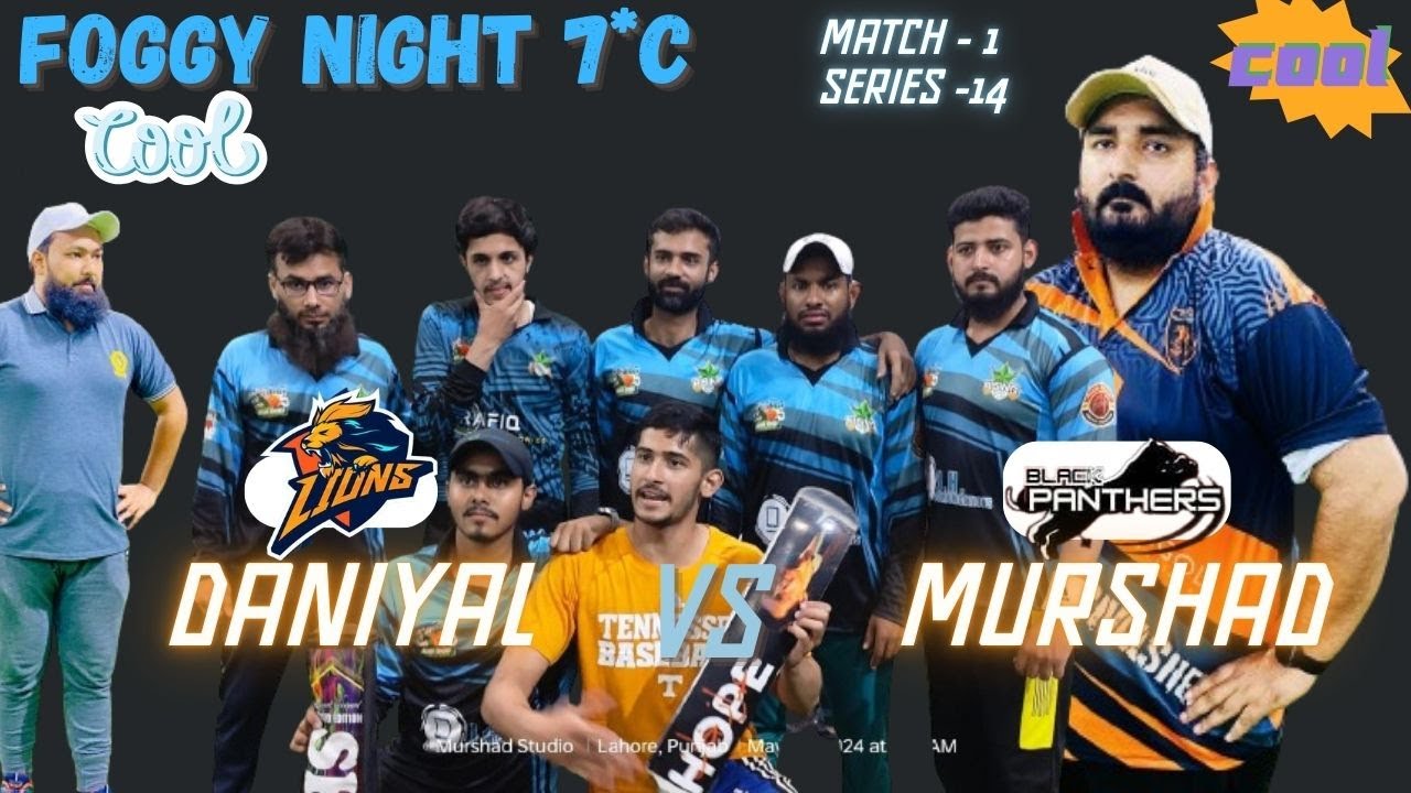 indoor cricket foggy night wearther 7*c lahore week 14 match dani lion ...