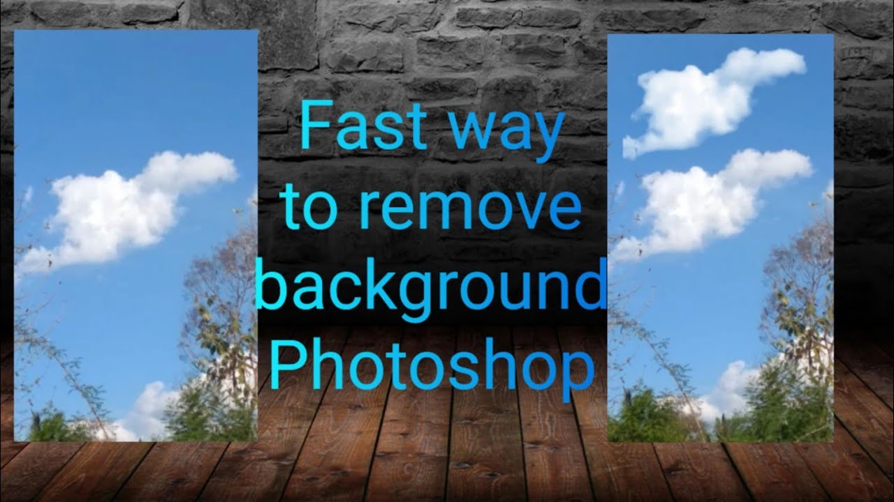 Fast way to remove background Photoshop - YouTube