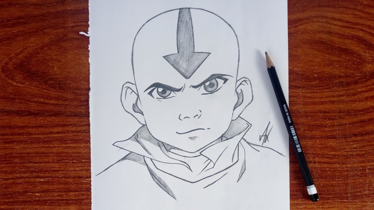 How to draw Avatar Aang || Avatar: The Last Airbender || Aang step by ...